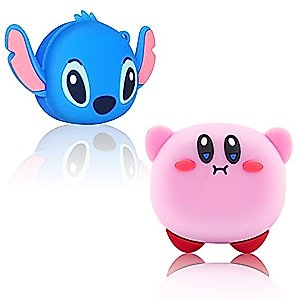 [2Pack]Cover Case for Galaxy Buds Pro (2021)/Galaxy Buds Live (2020),Cute 3D Cartoon Anime Silicone Protective Cover Ear Stitch Blue & New Star Kabi Cover for Samsung Galaxy Buds 2(2021) Charging Case