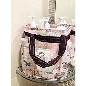 ROMYtendency Shower Caddy Tote Bag - Toiletry Mesh Storage with Shower ball set