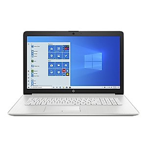 HP 17-by2053cl 17.3" Full HD Notebook Computer, Intel Core i5-10210U 1.6GHz, 12GB RAM, 1TB HDD, Windows 10 Home, Free Upgrade to Windows 11, Natural Silver - Refurbished