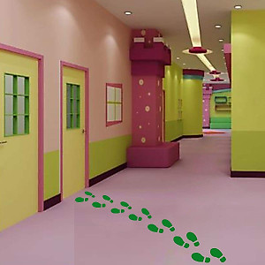 20 Pairs 40 Prints Green Kids Size Shoes Footprint Stickers Decals for Floor Wall Stairs to Guide Directions Celebrate St. Patrick's Day by SKYCOOOOL