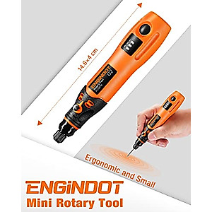 Mini Cordless Rotary Tool kit, ENGiNDOT 3.7V with 32 Accessories, 3-Speed, USB Charging Rotary Tool for Sanding, Polishing, Drilling, Etching，Engraving, DIY Crafts