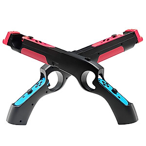 Game Gun Controller Compatible with Joy Cons Hand Grips Shooting Games Wolfenstein 2: The New Colossus, Big Buck Hunter Arcade - Compatible with Nintendo Switch/Switch OLED and Other Shooting Games