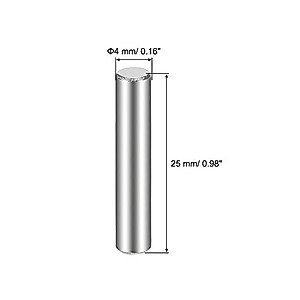 uxcell 4 x 25mm(Approx 5/32") Dowel Pin 304 Stainless Steel Pegs Support Shelves 30Pcs