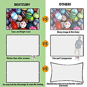 120 inch Projector Screen Portable 16:9 HD Foldable Anti-Crease Projection Screen 4K for Home Theater Movie Theatre Cinema Game Office…