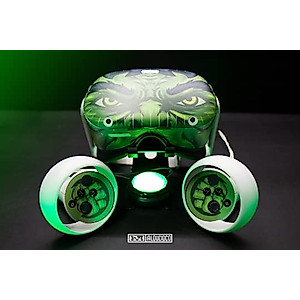 Incredible Green Beast VR Skin Wrap Decal for Oculus Quest 2 VR Headset - Easy-to-install Stickers for Meta Quest 2 VR2