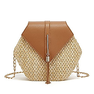 Crossbody Bags for Women Tassel Small Straw Beach Bag Satchel Bag Shoulder Bag Hobo Bags Purses Tote Handbag 2023