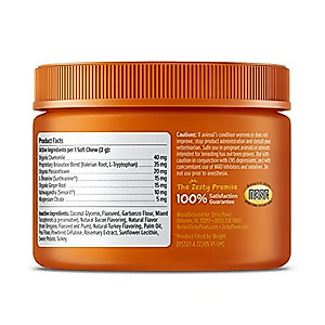 Zesty Paws Calming Chews for Dogs - Composure & Relaxation for Everyday Stress & Separation - with Ashwagandha, Organic Chamomile, L-Theanine & L-Tryptophan – Turkey Puppy - 90 Count