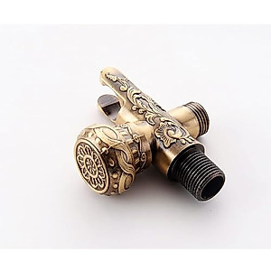 Toilet Bidet Kit with Hand Shower - Brass Handheld Bidet Sprayer - Toilet Shower Head with Hose Toilet Hand Shower Kit, for Personal Hygiene, Toilet Cleaning,A