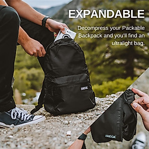 The Ridge Packable Backpack for Men Foldable Hiking Bag | 15L Lightweight Backpack for Women and Men | Ultralight Travel, Camping and Hiking Daypack