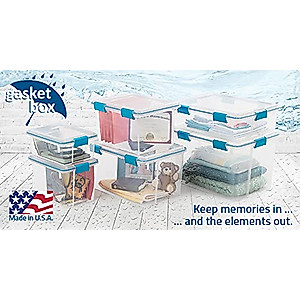 Sterilite Clear Gasket Box, Blue Aquarium, 4 Piece