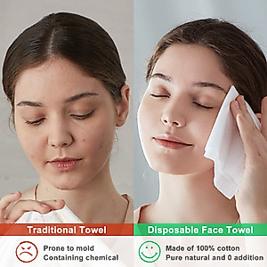 Winner Disposable Face Towels | 100% USA Cotton Daily Face Towelettes, Double-sided Makeup Remover Dry Wipes, Super Soft and Thick Facial Towels for Sensitive Skin, 480 Count, 6 Pack