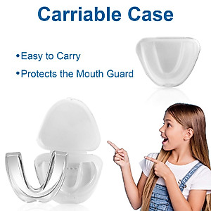 Kids Mouth Guard for Grinding Teeth, Pack of 6 Night Guard for Teeth Whitening Trays Clenching Bruxism Mouthguard, Moldable Sleep Bite Guard for Child and Women with Small Mouth