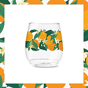 TOSSWARE POP 14oz Vino Citrus Series, SET OF 6, Premium Quality, Recyclable, Unbreakable & Crystal Clear Plastic Wine Glasses