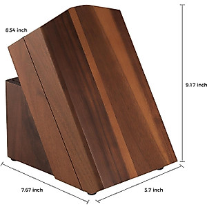 KEEMAKE 15-Piece Kitchen Knife Set with Block, Pro Kitchen Knife Set, Razor-Sharp Professional Chef Knife set Full Tang, German Stainless Steel 1.4116 Knife Block Set with Kitchen Shears