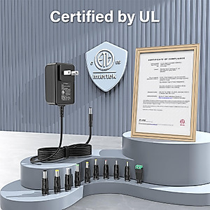 PERFEIDY 16V 2A 1.5A 1A Charger 32W Switching Power Supply Universal AC Adapter 16 Volt 2000mA 1500mA 1000mA Regulated Transformer Plug Cord with 10 Interchangeable Jacks DC Adaptor UL Listed