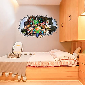 Anime Vinyl Wall Art - Kid's Room Bathroom DIY Removable Video Game Wall Stickers Waterproof Self-Adhesive 15.7X31.5 inches