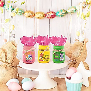 Easter Mini Mason Jar Spring Easter Tiered Tray Decor Easter Bunny Gnome Table Sign Farmhouse Tiered Tray Decor Easter Egg Hunt Rustic Table Decoration for Home Kitchen Tray Counter Gift Idea Set of 3