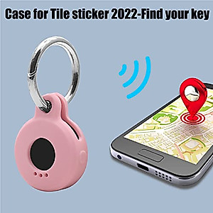 Compatible for Tile Sticker Keychain Holder,(Glow in The Dark) Slicone Sticker 2022 Tracker Case Cover for Tile Sticker Pet Collar Holder,Birthday Party Supplies Gift to Family,Glow Blue Glow Green