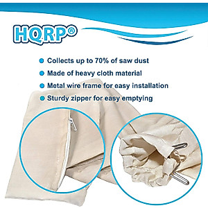 HQRP Dust Collector Bag compatible with Bosch GTS1031, GTS1041A, 4000, 4100, 4100-09 Worksite Jobsite Tablesaws