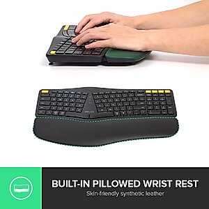 DeLUX Wireless Ergo Keyboard with Backlit GM902PRO and Vertical Mouse M618GGX