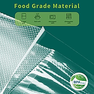 Vacuum Sealer Bags 11" x 16" for Food Saver Bags Rolls, Vacuum Seal Bags for Foodsaver, Seal a Meal, Great for VAC Freezer and Sous Vide BPA Free, Pre-cut 100 pcs