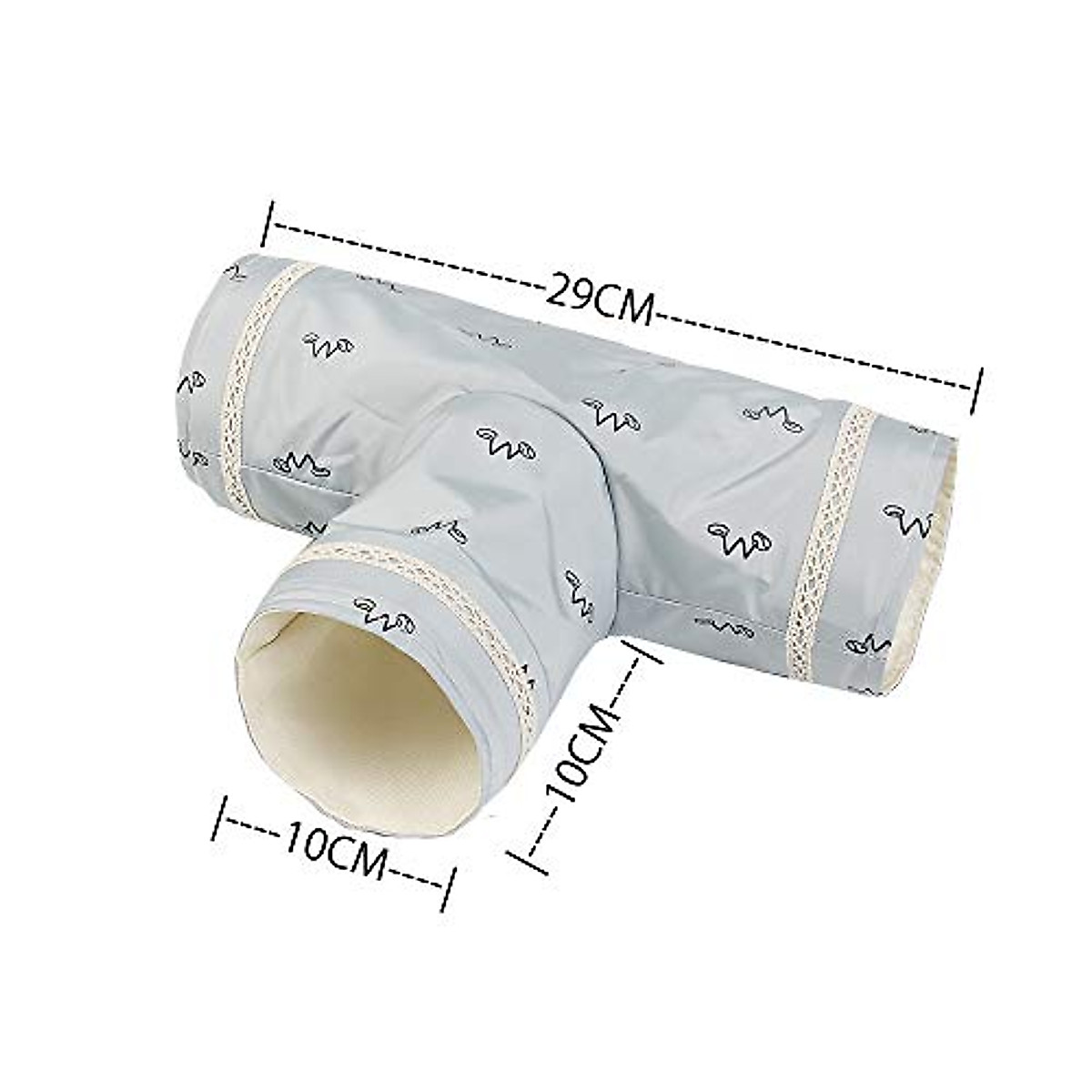 Collapsible Small Animal Play Tunnel Pet Toy Guinea Pig Chinchillas Mice Rats Hamster Tunnel Cage House Accessories (Blue, 3 Ways)