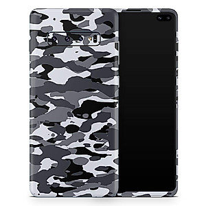DesignSkinz Traditional Black & White Camo Protective Vinyl Decal Wrap Skin Cover Compatible with The Samsung Galaxy S20 (Screen Trim & Back Glass Skin)