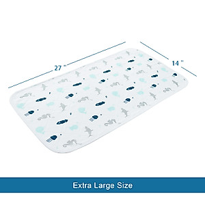 Changing Pad Liner Quilted Waterproof, Baby Changing Pad, Changing Table Pads, Anti Slip & Washable Baby Changing Mat, 27" x 14", 3 Pack