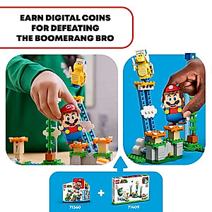 LEGO Super Mario Big Spike’s Cloudtop Challenge Expansion Set 71409, Collectible Toy for Kids with 3 Figures Including Boomerang Bro and Piranha Plant