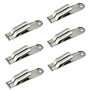 TOKIDNY 6pcs Tools Baits Bloodworm Outdoor Snaps Steel Practical Catching Lure Accessories Tool Silver Professional Bait for Clamps Hook Catcher Fishing Clip Plier Earth Fish Clips Catch