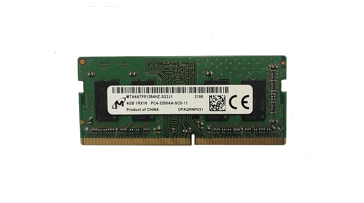 MICRON 4GB DDR4 3200MHz PC4-25600 1.2V 1R x 16 SODIMM Laptop RAM Memory Module MTA4ATF51264HZ ...