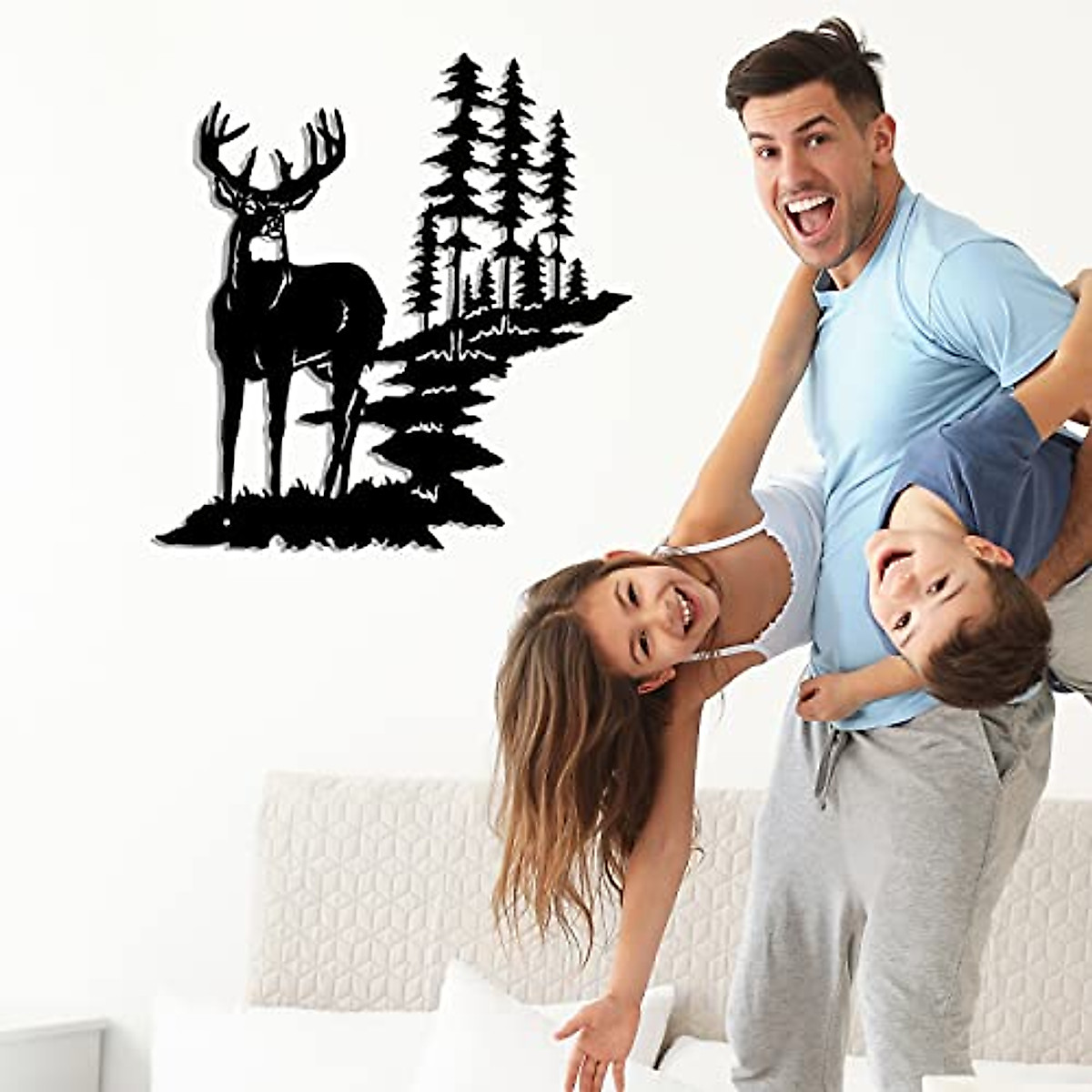 Metal Deer Wall Art: Rustic Forest Decor for Home & Garden