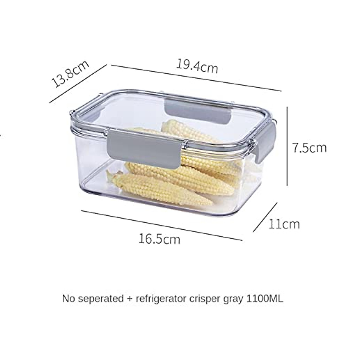 NA Crisper Set Refrigerator Special Food Frozen Sealed Storage Box Plastic Stackable bento Box Lunch Box with lid Suitable for Barbecue Outdoor Food Carrying