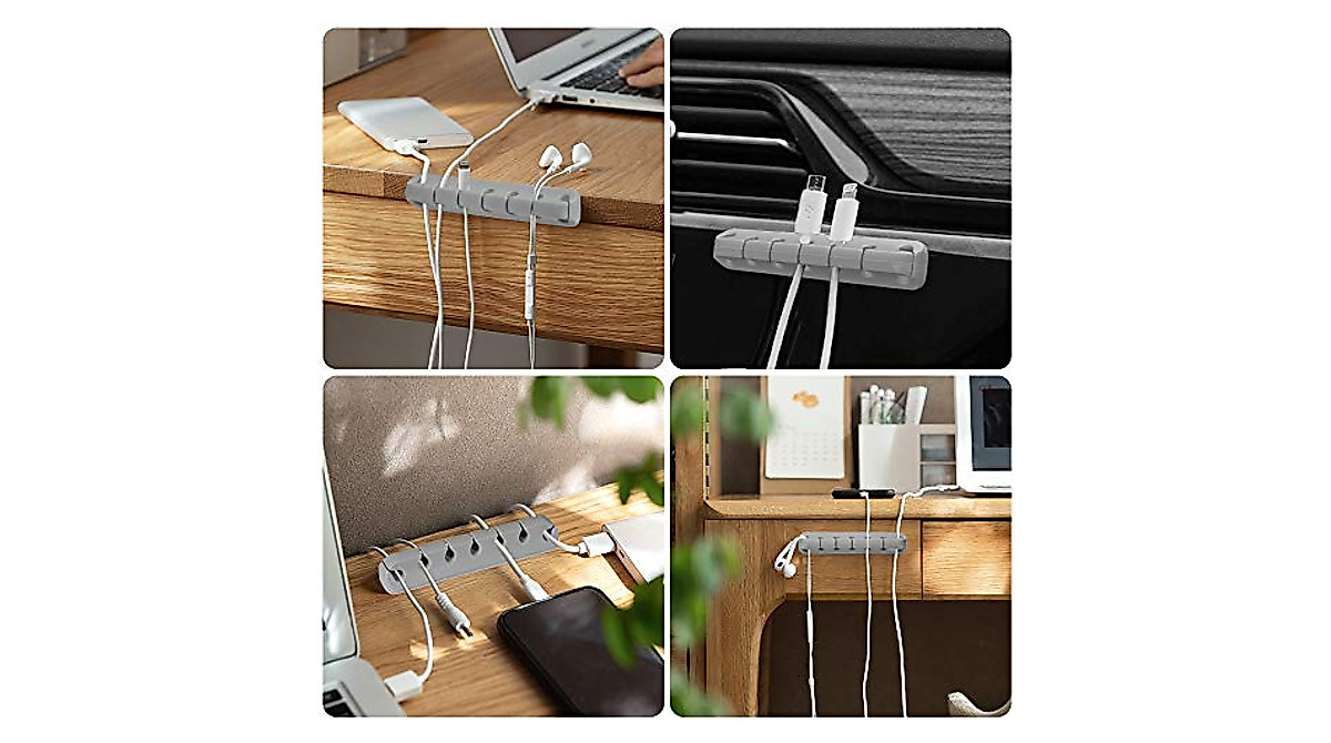 2 Pack Silicone Cable Holder Clips for Organized Charging