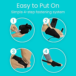 Vive Bunion Corrector for Women & Men Big Toe - Toe Separator Non-Surgical Hallux Valgus Correction, Hammer Toe Straightener Bunion Relief - Big Toe Brace Splint - Day Night Support 2 Pcs (Black)