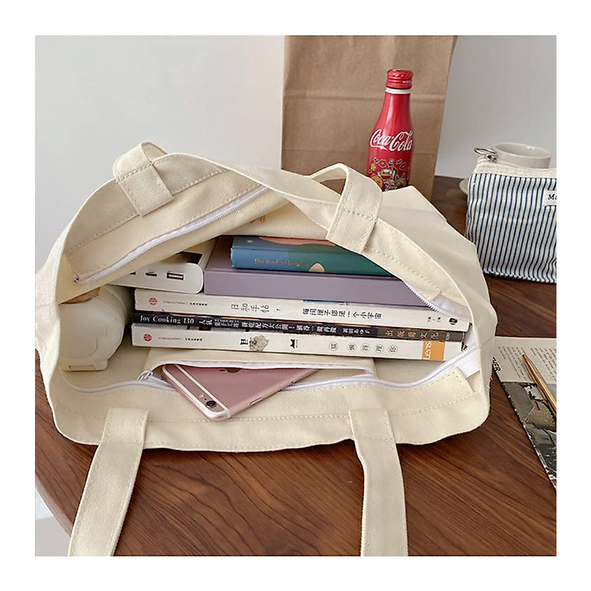 SALLYOON Kawaii Purse Cute Tote Bag Aesthetic Funny Duck Shoulder Handbags for School Grocery (Green 1)