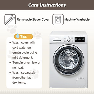 Syalife Shaggy Plush Calming Dog Couch Bed Pet Protector, Fluffy Waterproof Lining and Nonskid Bottom, Dog Mat for Furniture Protector with Washable Cover(55"x43"x8", Light Gray)