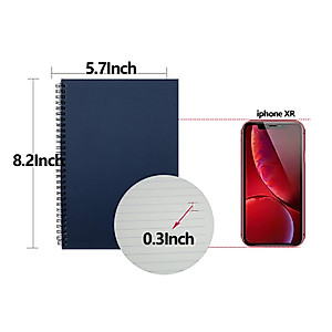 Spiral Notebook, 6 Pcs A5 Craft Softcover 8mm Ruled 6 Color 60 Sheets -120 Pages Journals for Study and Notes(6 color)