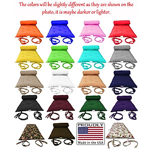 D&D Futon Furniture Tan Traditional Japanese Floor Futon Mattress 3 X 30 X 80, Shiki Futon Filled with Cotton, Foam, Polyester Fiber