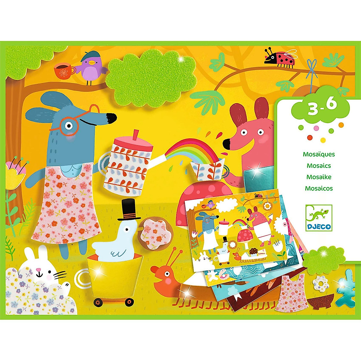 DJECO Fun Foam Sticker Mosaic Craft Kit, Multi