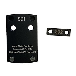 ADE Optic Mounting Plate for Glock(Non-MOS, Non-Aftermarket Slide), Taurus GX4,G3C, Canik TP9SF - Compatible with Holosun 407K&507K, Sig Romeo Zero,Shield RMS,ADE Spike/Nuwa, Swampfox Sentinel Red Dot
