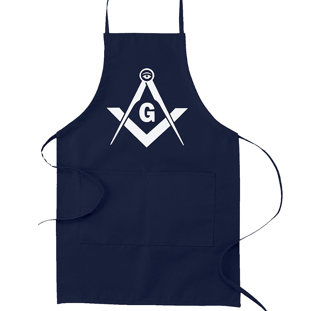 All Seeing Eye Square & Compass Masonic Cooking Kitchen Apron - [Navy]