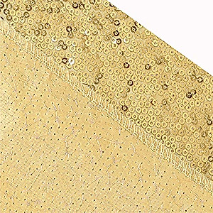 SquarePie Sequin Backdrop Curtain Not See Through Background for Wedding Party 6FT x 8FT Gold