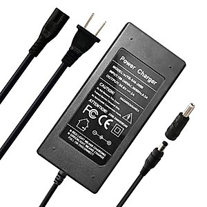 GOAKICHGO 54.6V 2A Battery Charger 54.6V Power Supply for 48V 13S Battery with DC 5.5x2.1mm / 5.5x2.5mm Plug