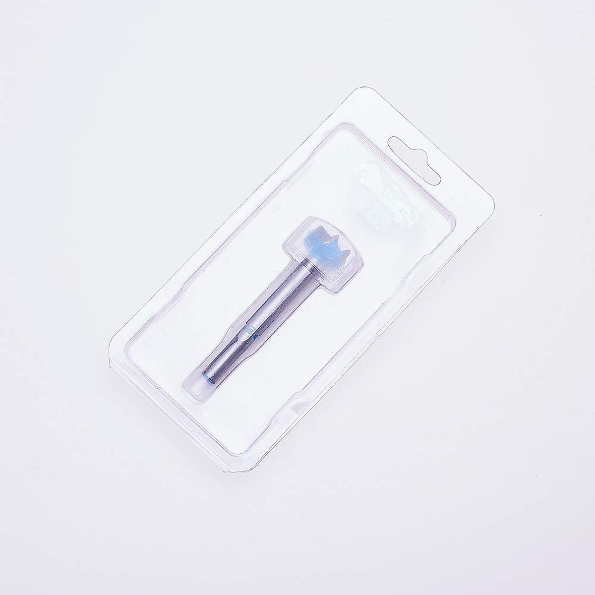 Auniwaig Forstner Drill Bits, 21mm Dia Wood Hole Saw, Auger Opener Cemented Carbide, 80mm Length Woodworking Hinge Hole Drilling Boring Bit Cutter, Round Shank, Blue, 1 Pcs