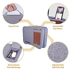 Laptop Lap Desk, Lap Laptop Desk laptop Table Tray Stand Portable Laptop Bed Desk Computer Lap Desk Laptop Desk for Bed Sofa Laptop Table W/ Cushion Mouse Pad Storage Holder for Work, Write, Read, Eat