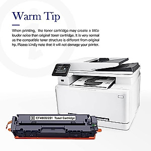 Valuetoner Compatible 201X Black Toner Cartridge Replacement for HP 201X 201A High Yield for HP Color LaserJet Pro MFP M277n M277dw M277c6 Pro M252n M252dw M274n, M252 M277 Series Printer (1 Black)