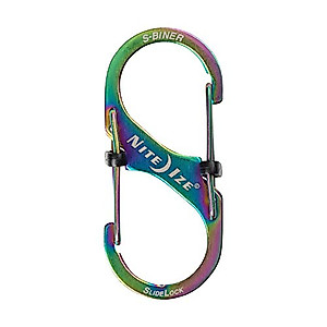 Nite Ize LSB3-07-R3 S-Biner SlideLock Dual Locking Carabiner, Size #3, Stainless