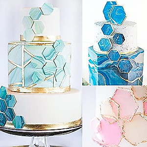 5 Pieces Assorted Sizes Hexagon Shapes Biscuits Cookie Cutter Set for Biscuits Cake and Sandwiches Shapes