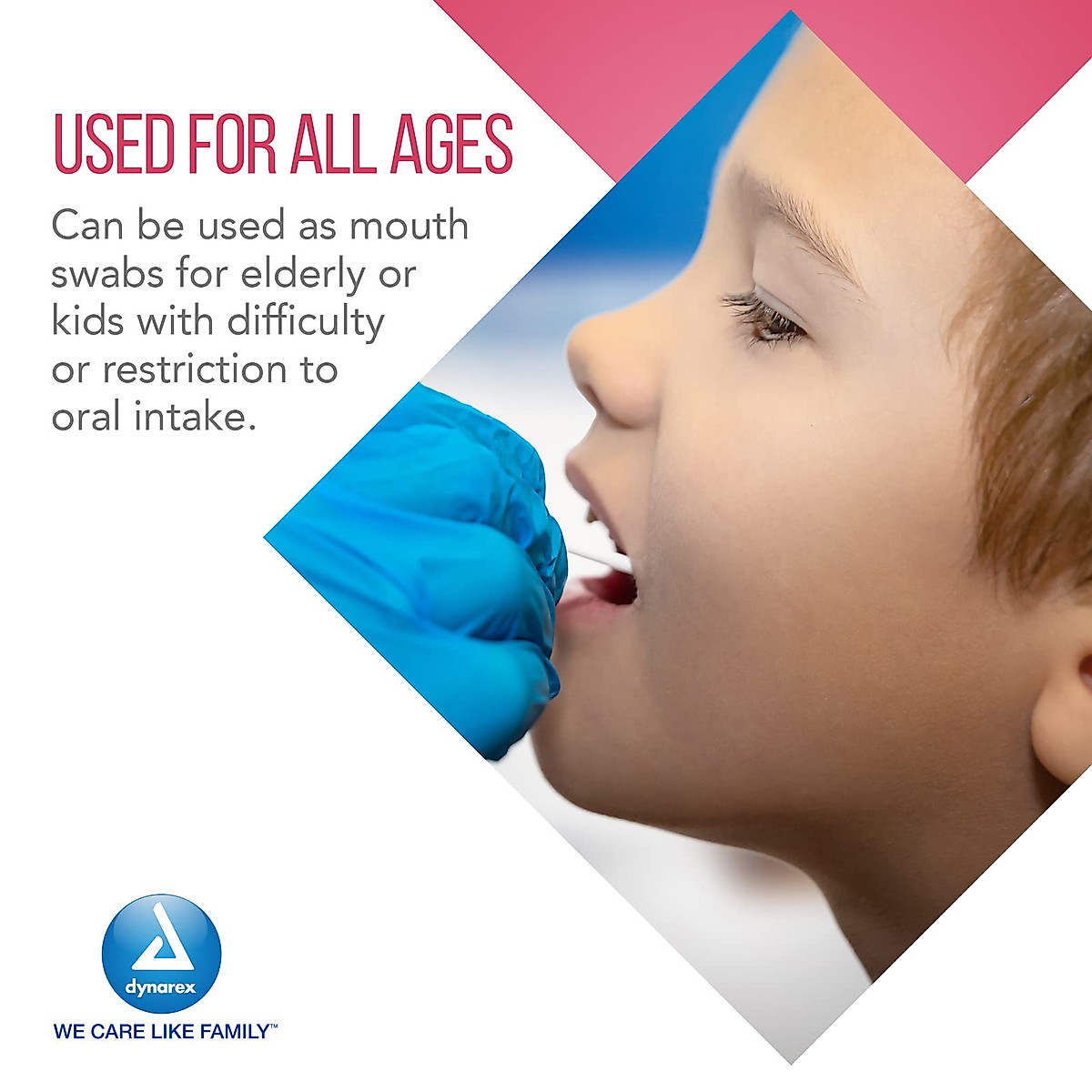Dynarex 1217 Dentifrice-Flavored Swabstick, Individually Wrapped, Pack of 250